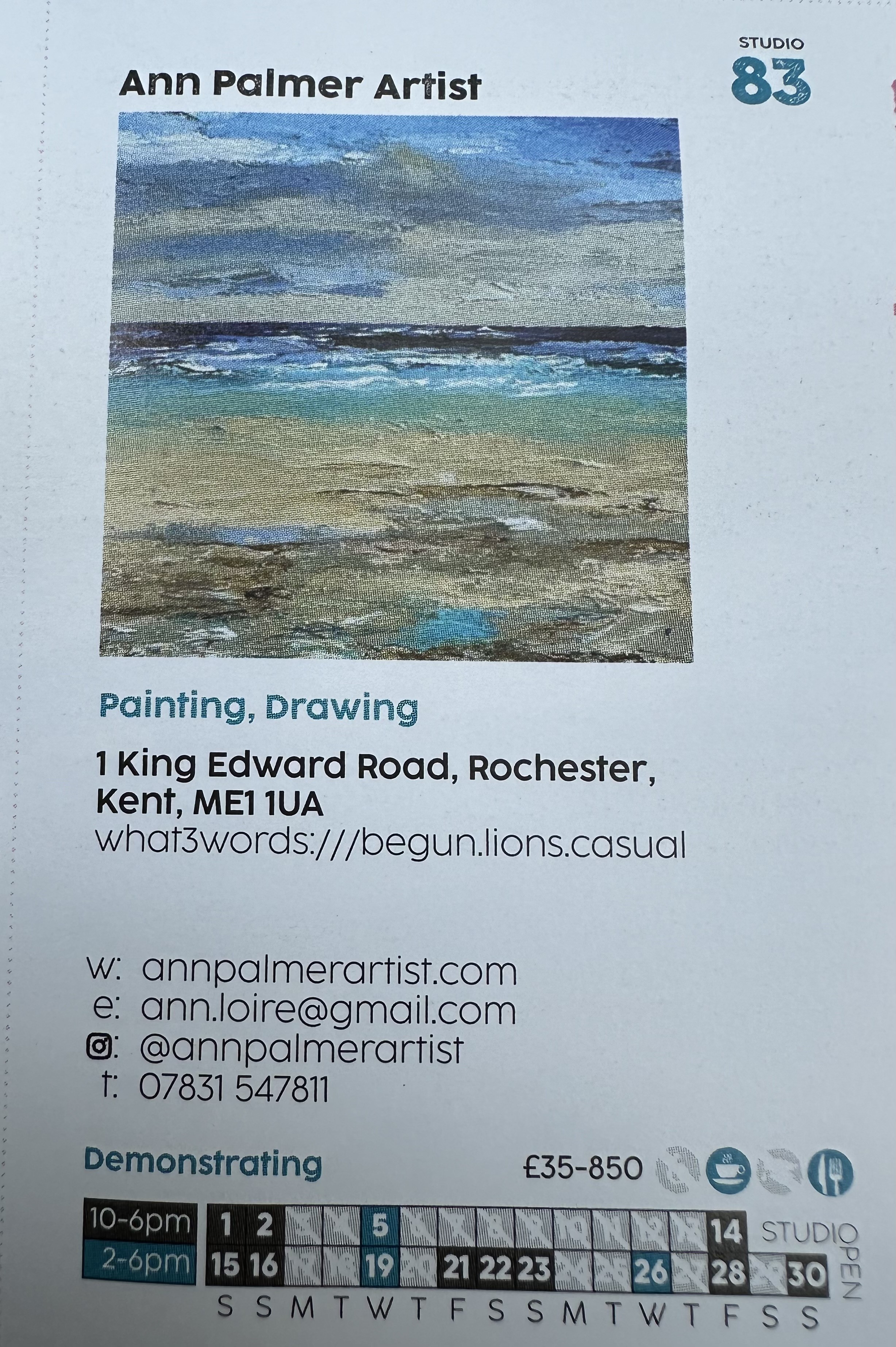 Ann Palmer Artist – Ann Palmer is a UK based land and seascape oil ...